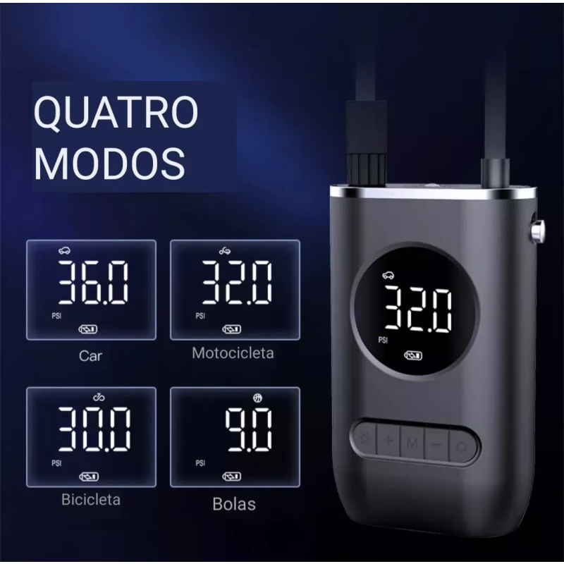 Calibrador de Pneu DIgital CAR AIR PUMP - CZK-3668